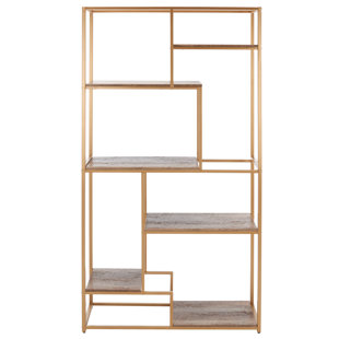 Keiden Etagere Bookcase AllModern Color Gold